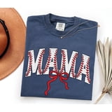 Baseball Mama Tshirt Trendy Baseball Bow Mom Tee Sports Mom Shirt Team ...