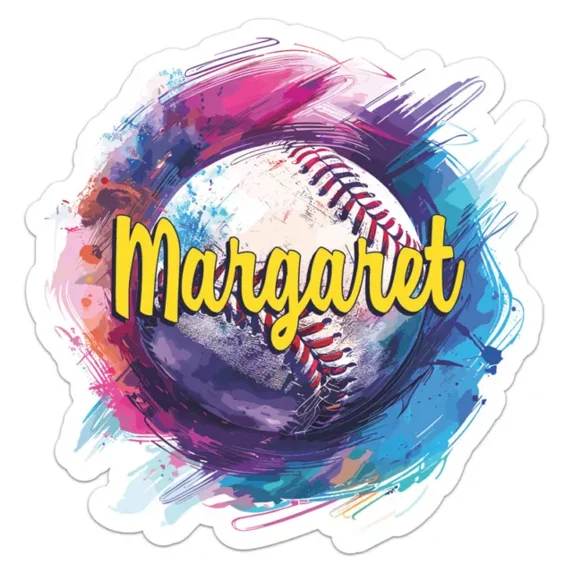 Baseball Margaret Sticker Phone Decal Water Bottle Stickers Car Decals ...