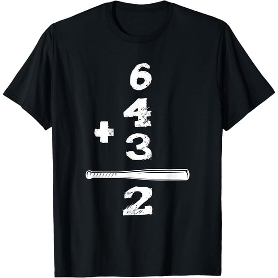 Baseball Math Double Play Baseball Player Math Lover T-Shirt, Unisex T ...
