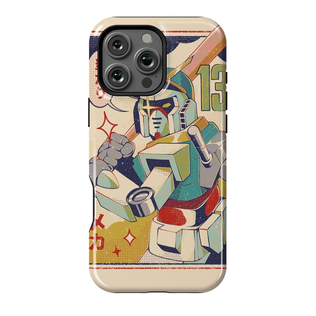 Baseball Mecha Robot Artwork Phone Case for iPhone 16 15 14 13 12 11 ...