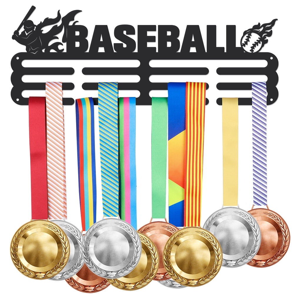 Baseball Medal Display Rack Sports Medal Hanger Display for 60+ Medals ...