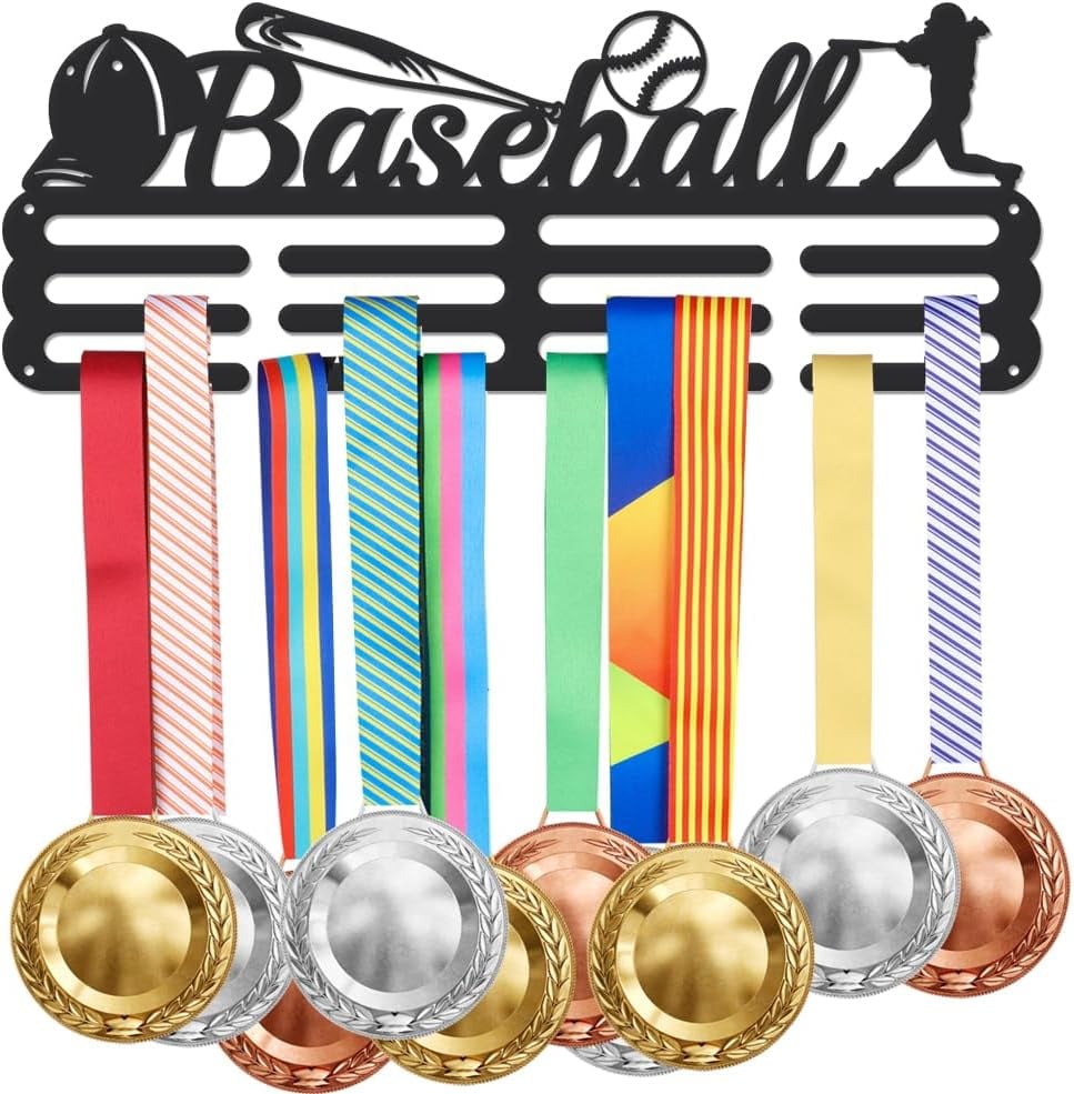 Baseball Medal Hanger Display Sports Race Medals Holder Rack Wall Mount ...