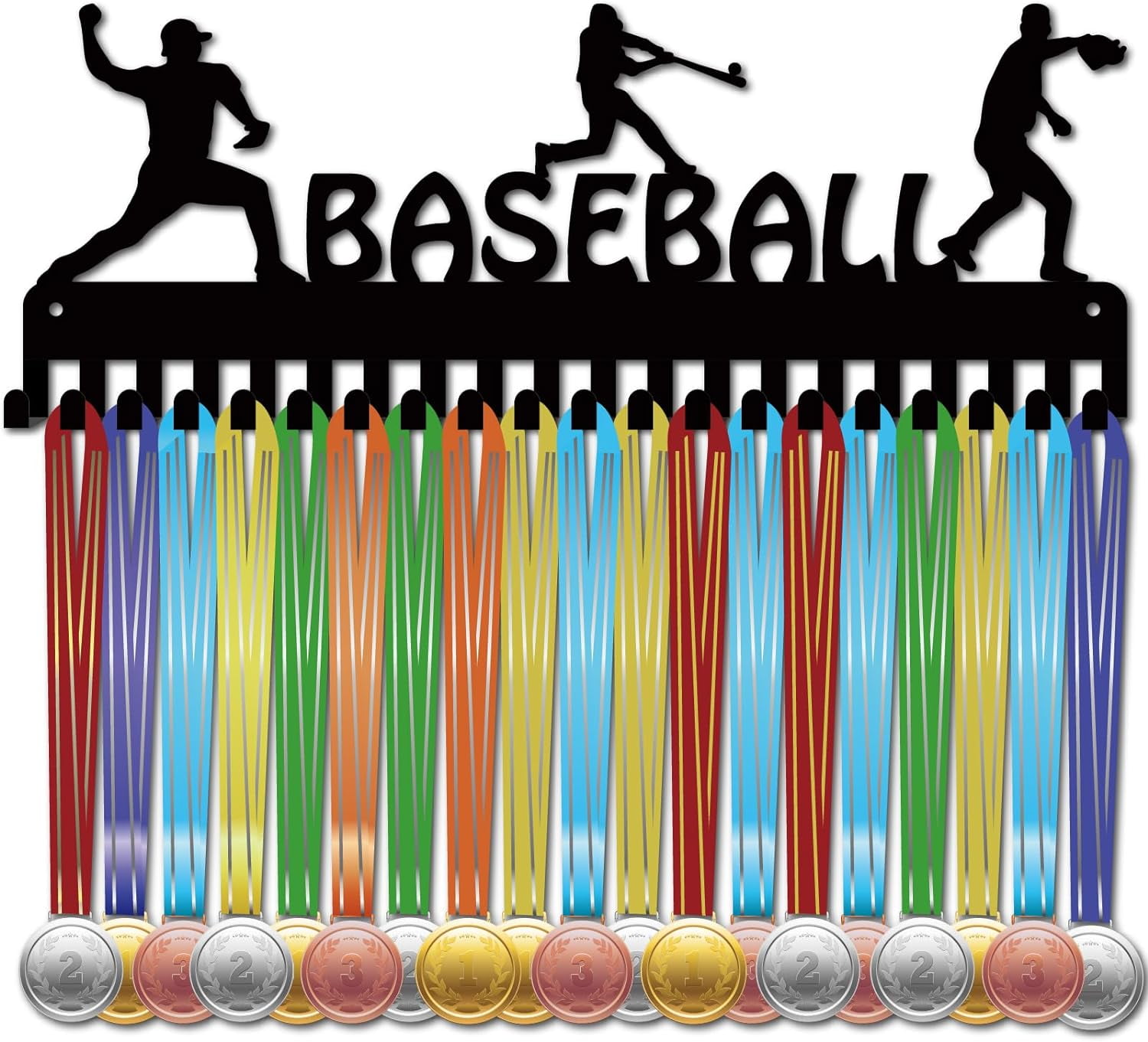 Baseball Medal Hangers Medal Holder Display Hanger Rack Sports Metal ...