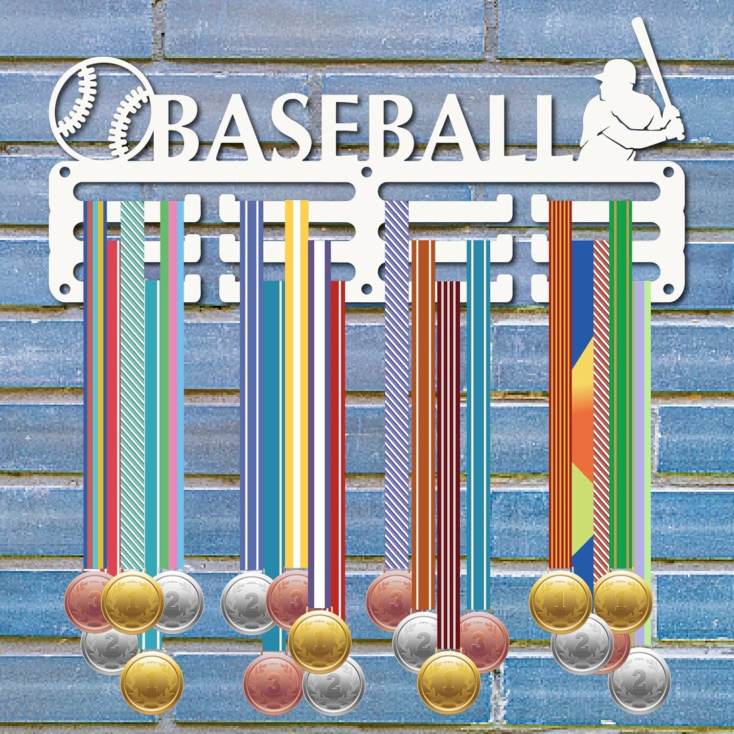 Baseball Medal Holder Medal Hangers Rack Hooks Display Wall Mounted ...