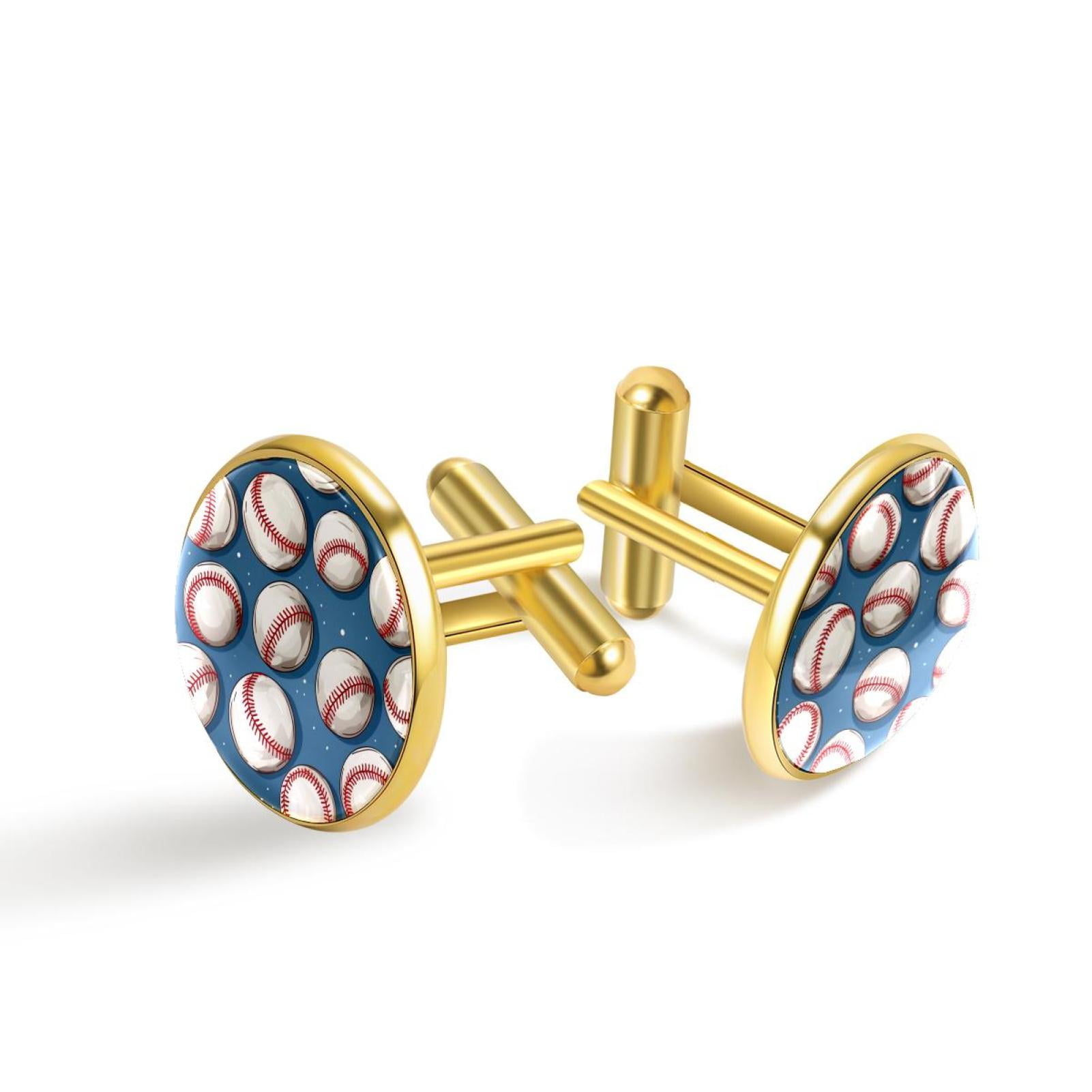 Baseball Mens Cufflinks: Stylish Silver Jewelry Cuff Link Set for Dress ...