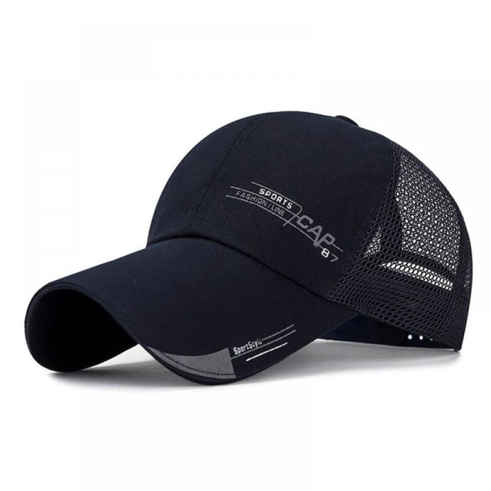 Baseball Mesh Cap Hip Hop Style Flat Brim Blank Unisex Athletic ...