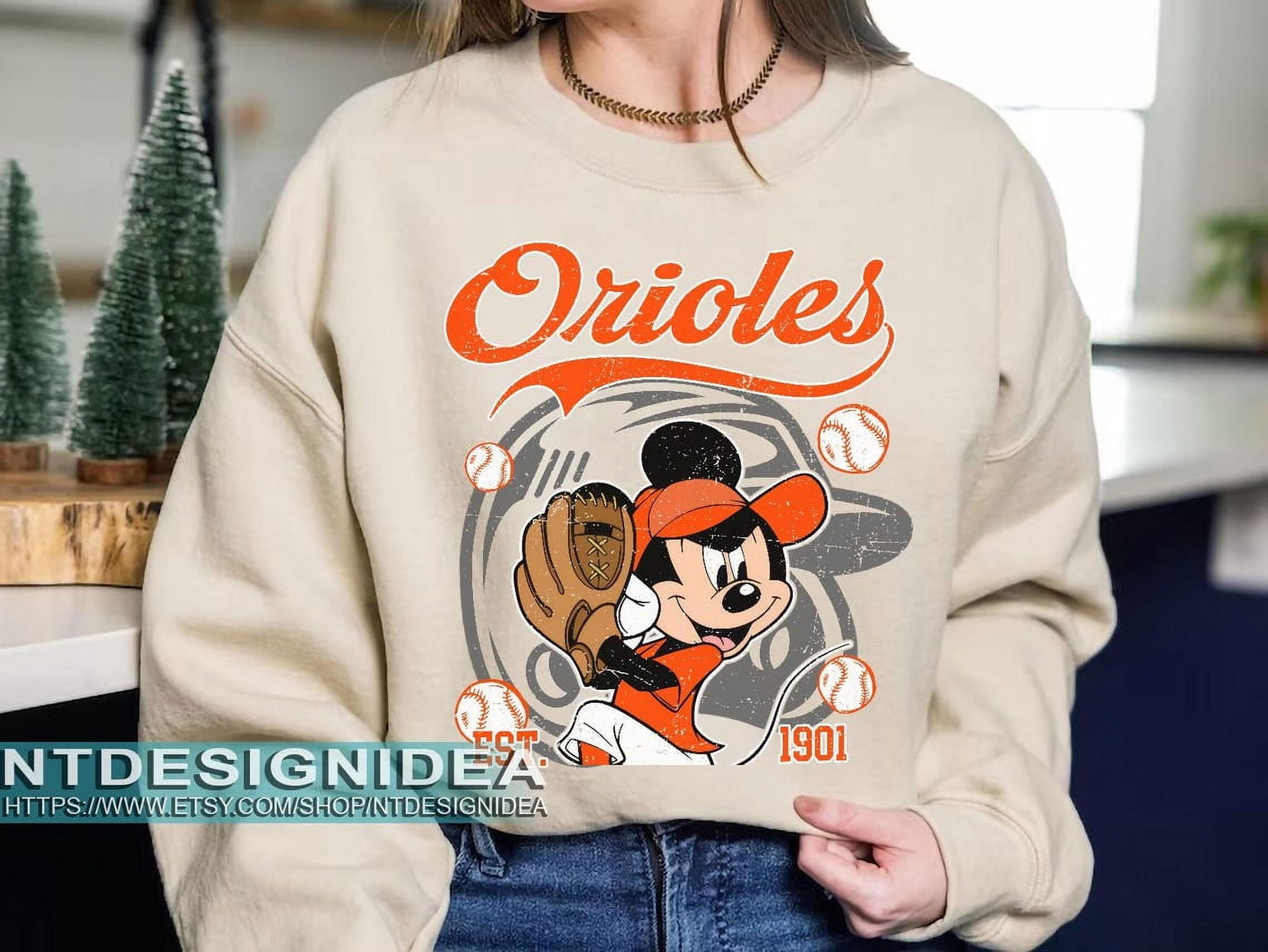 Baseball Mickey Orioles, Mickey Baseball Sweat, Disney Sport Sweater ...