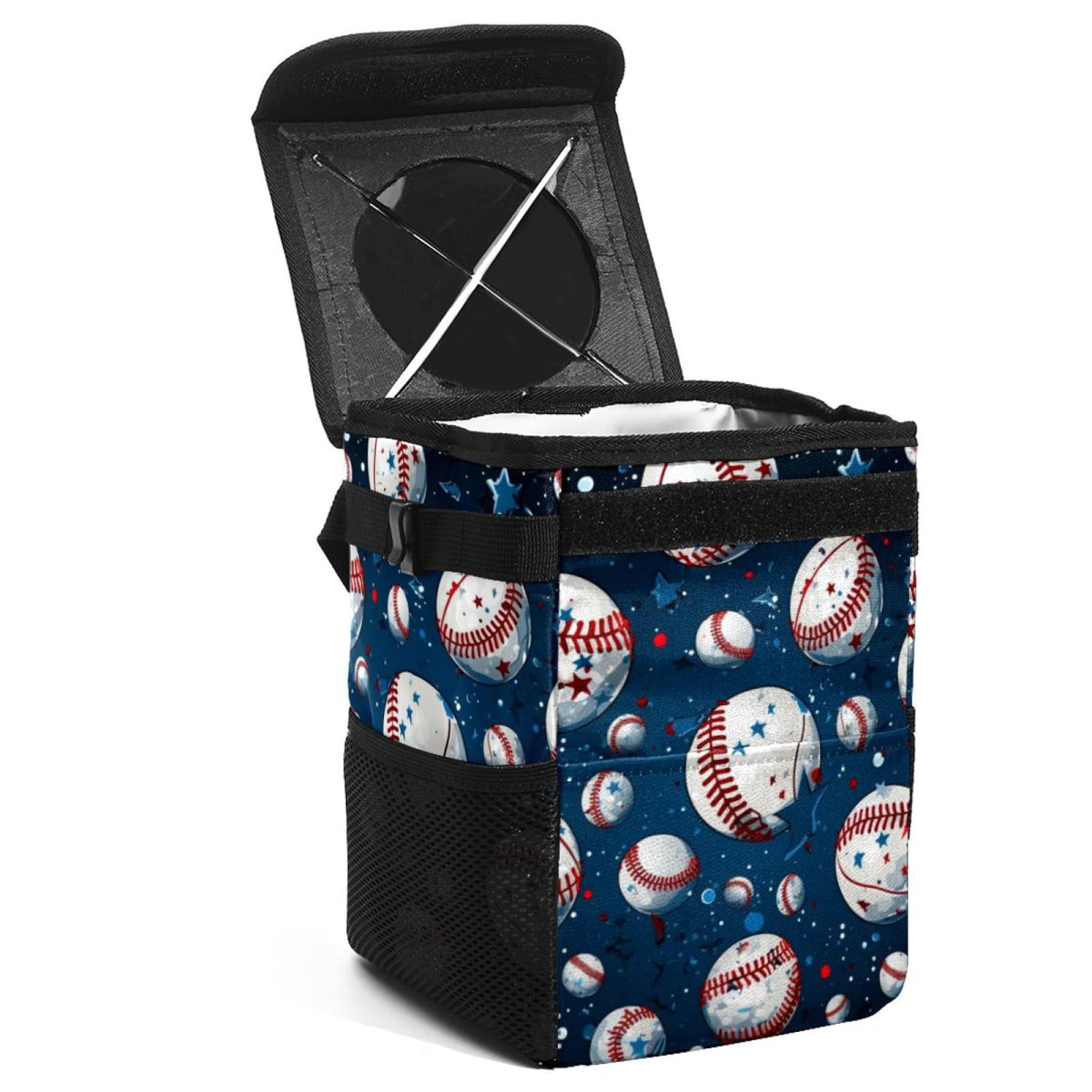 Baseball Mini Trash Can Car Garbage Can Trash Can for Car - Foldable ...