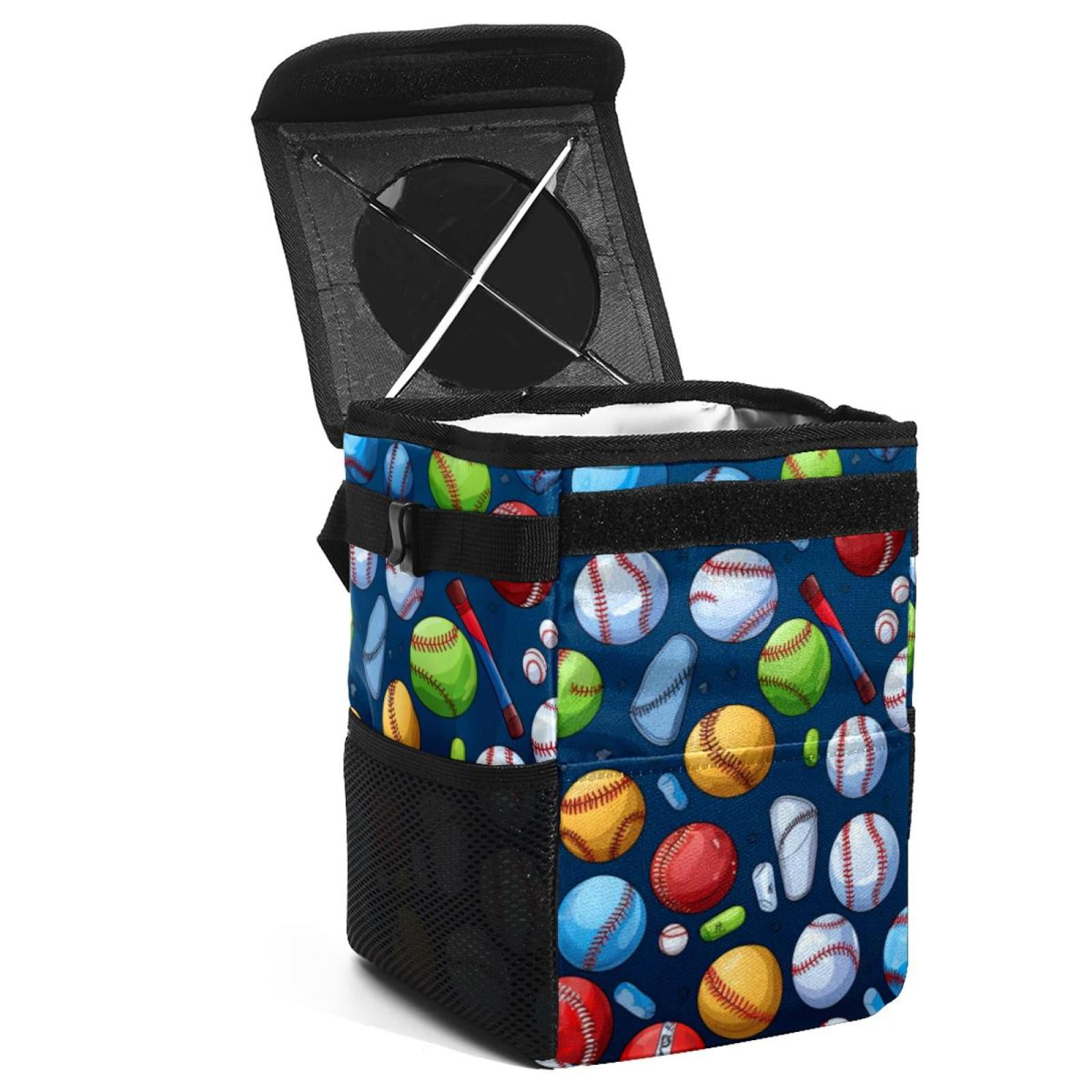 Baseball Mini Trash Can Car Trash Bin Trash Can for Car - Foldable ...