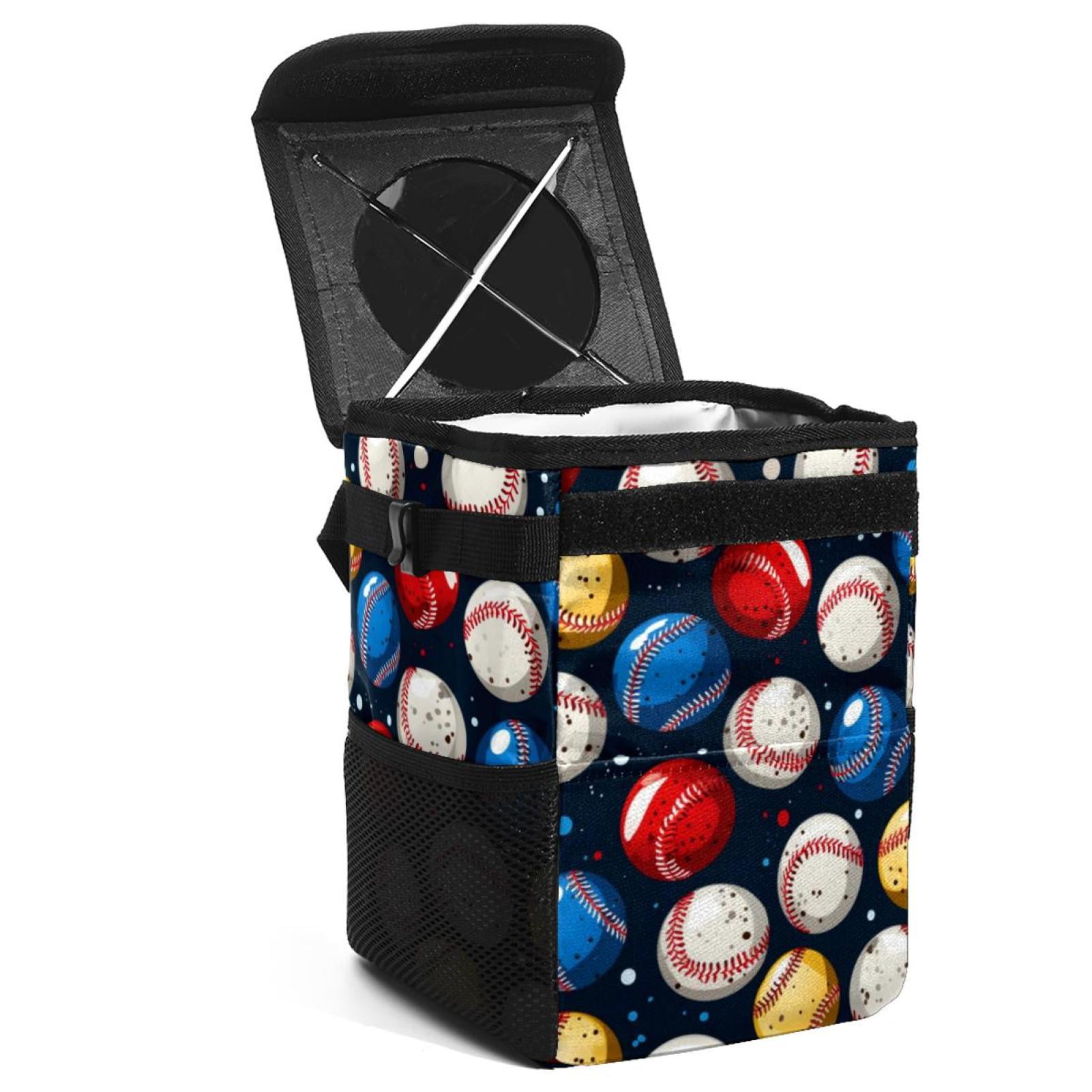 Baseball Mini Trash Can Car Trash Bin Trash Can for Car - Foldable ...