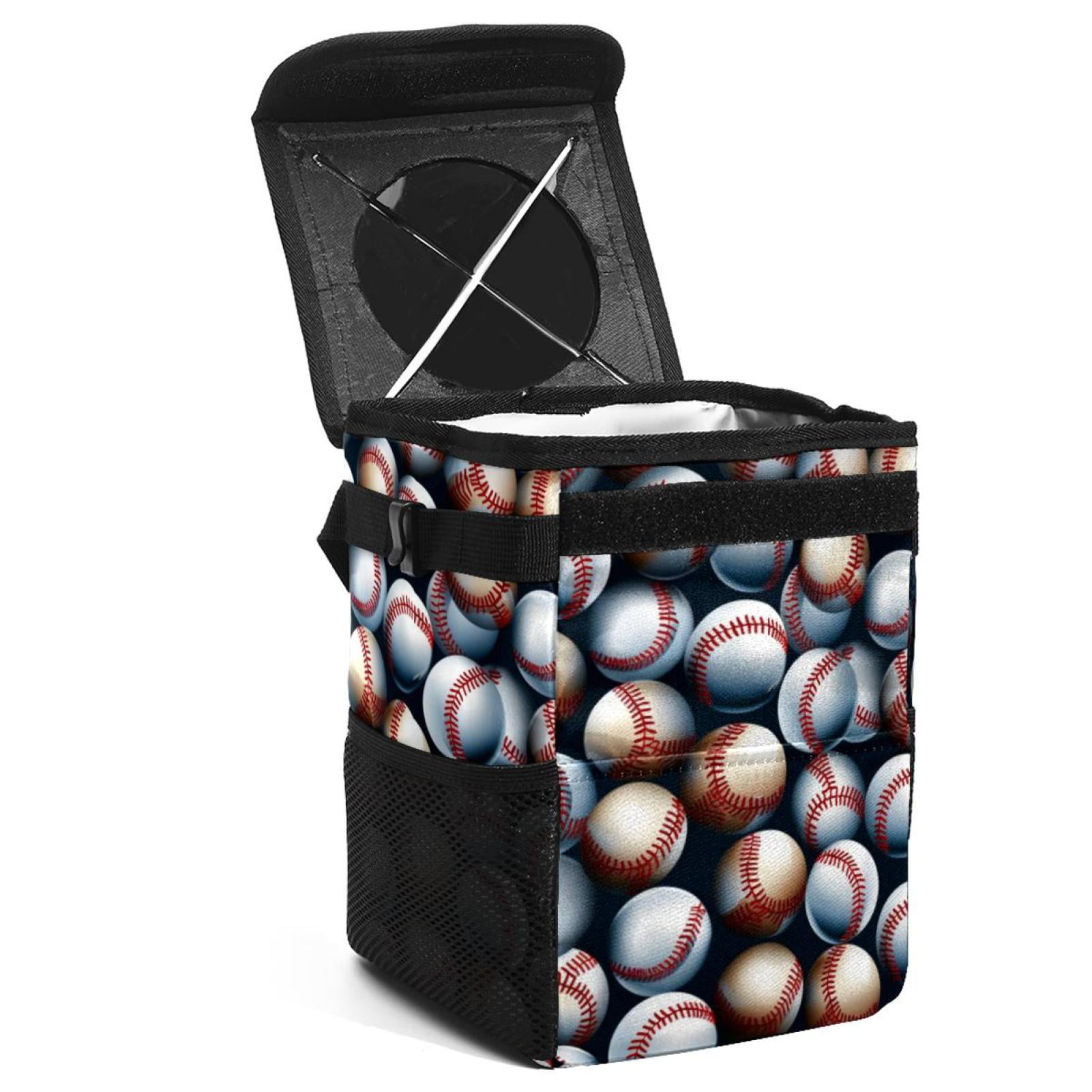 Baseball Mini Trash Can Car Trash Can Trash Can for Car: Foldable, with ...