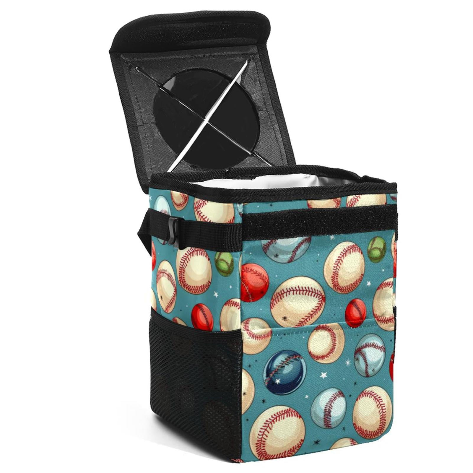 Baseball Mini Trash Can for Car: Foldable, with Lid, Leak-proof ...