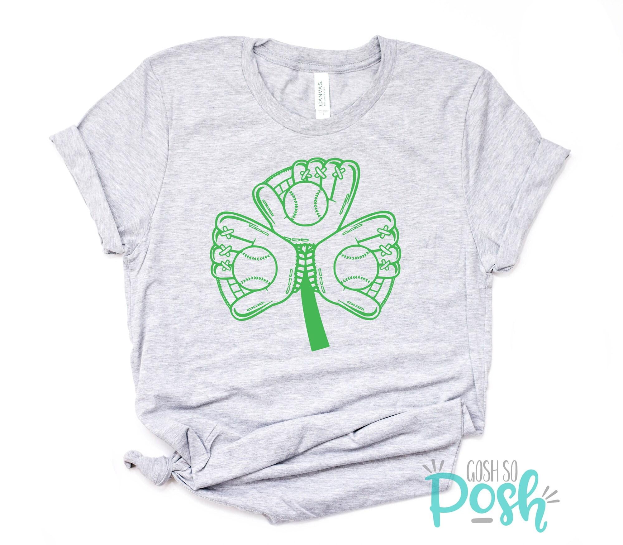 Baseball Mitt Shirt Shirt Clover St Patricks Day Sports Lucky Sport Tee ...
