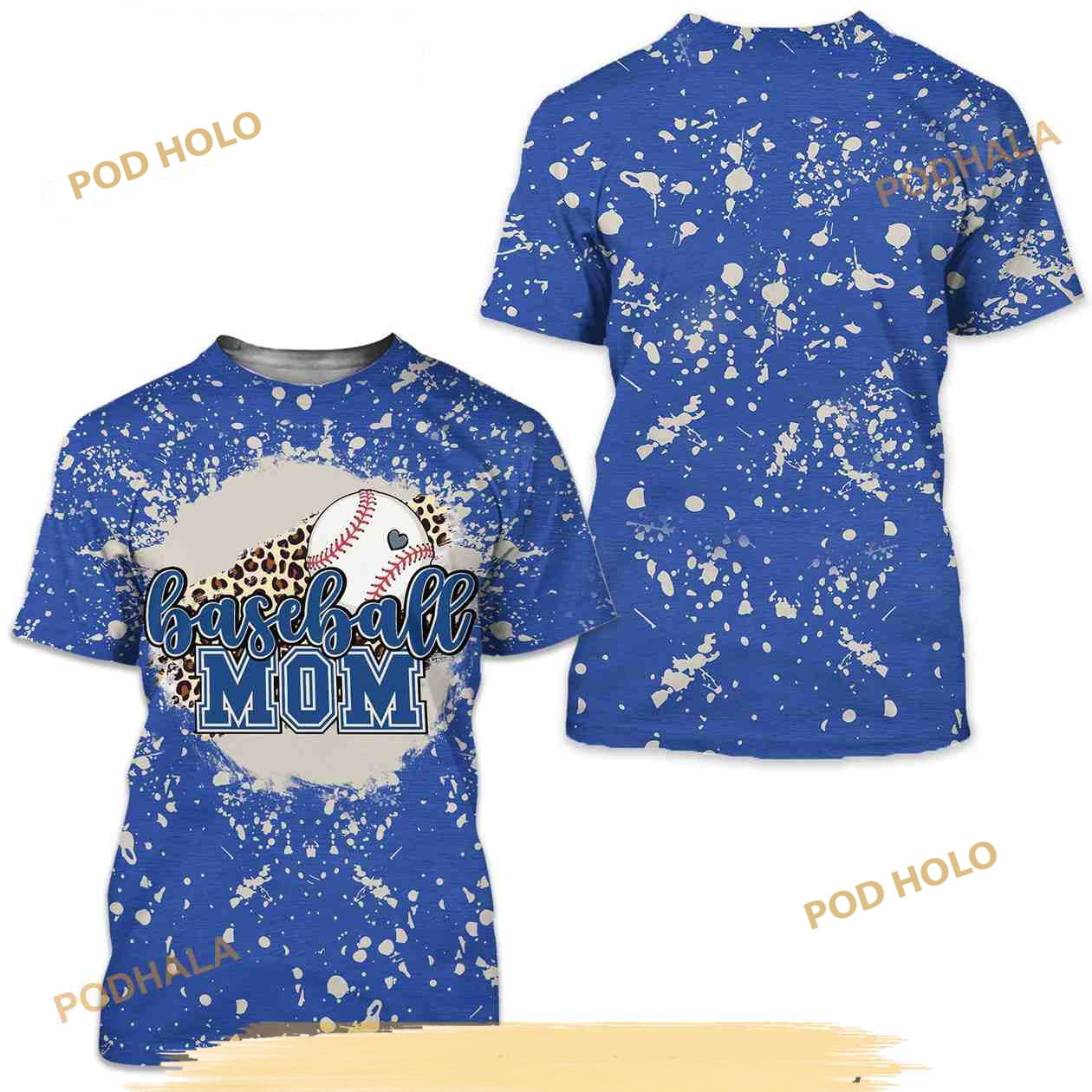 Baseball Mom Bleached Sublimated 3D Shirt - Walmart.com