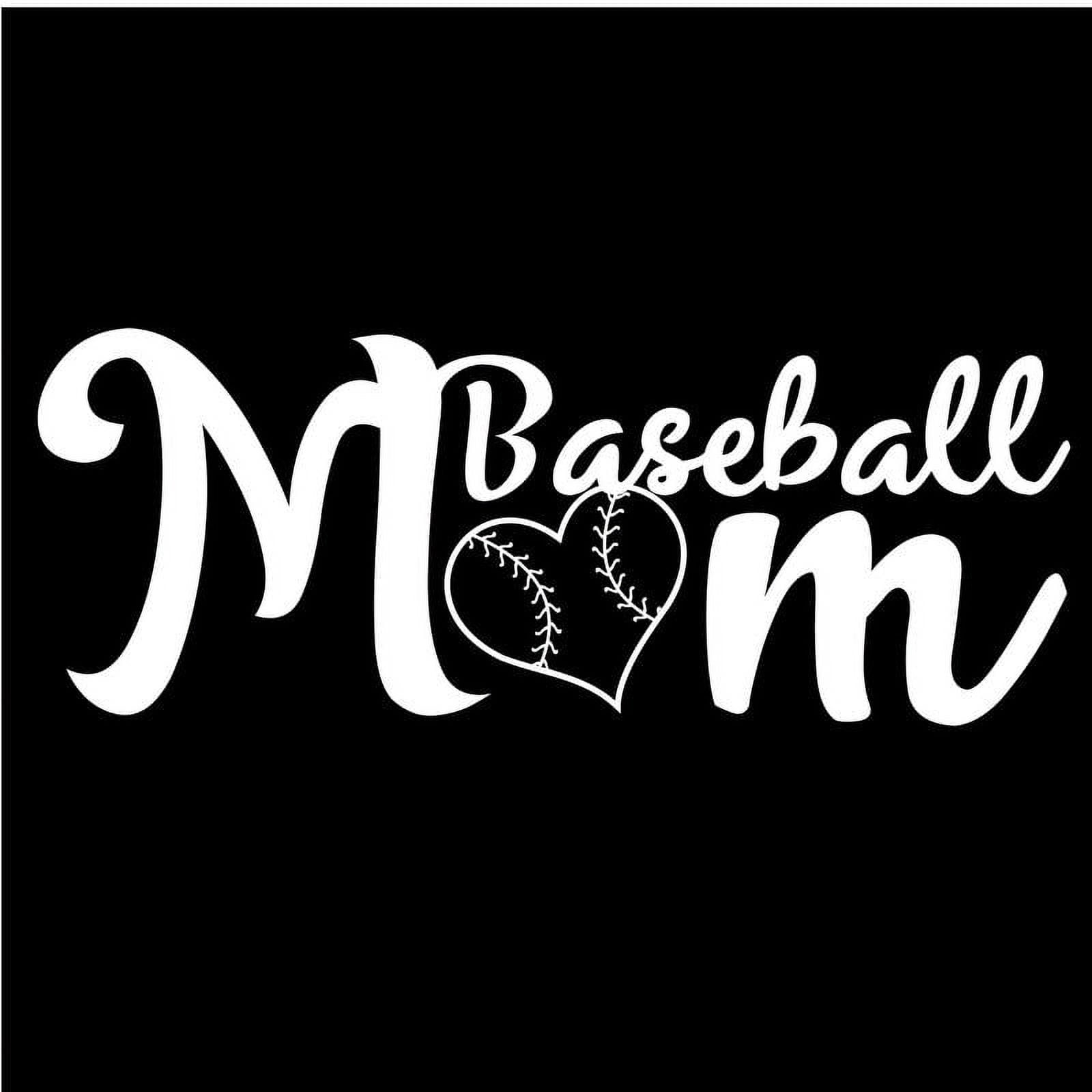 Baseball Mom Decal Sticker | 7-Inches By 2.7-Inches | White Vinyl ...