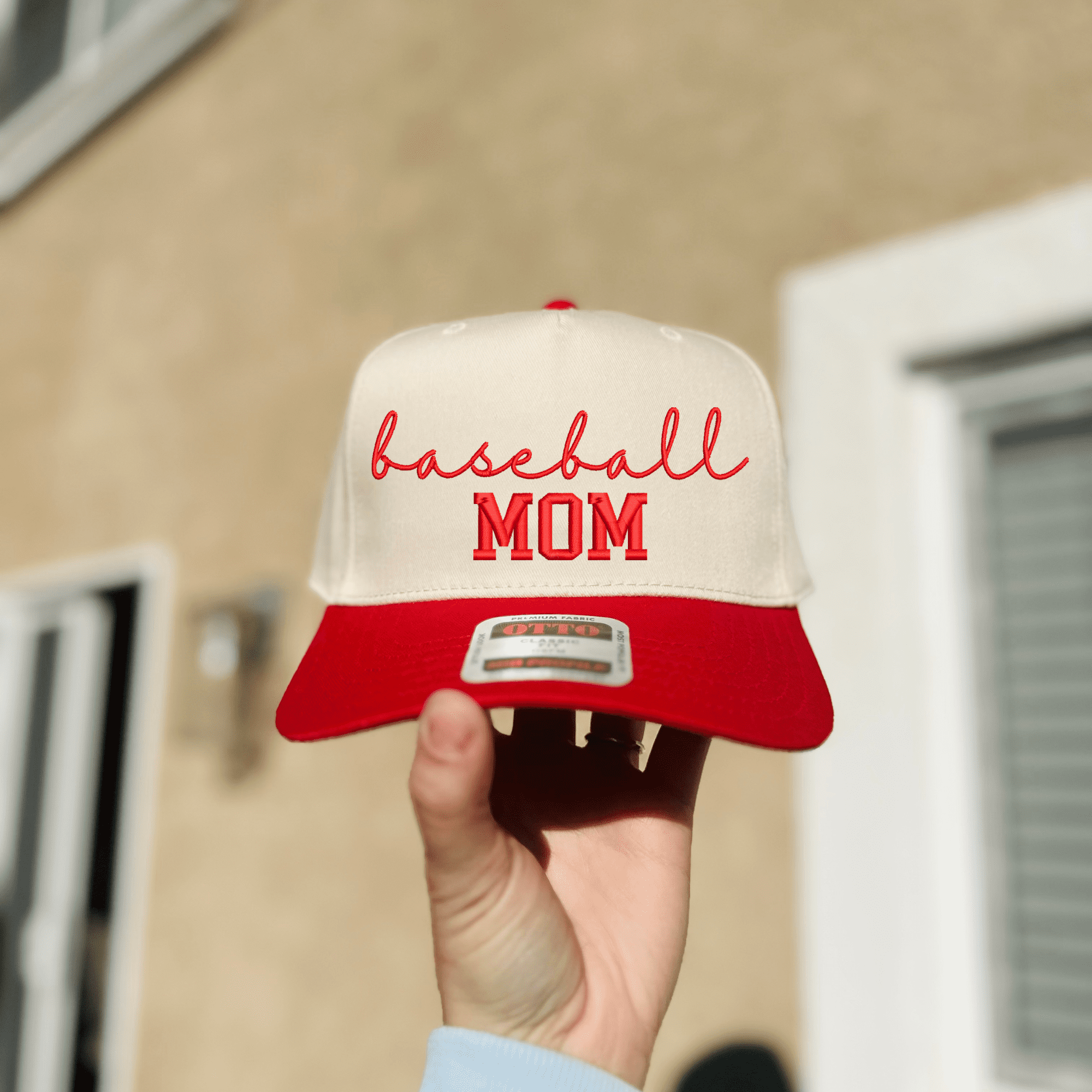 Baseball Mom Embroidered 5 Panel Hat Sport Script Typography Adjustable ...