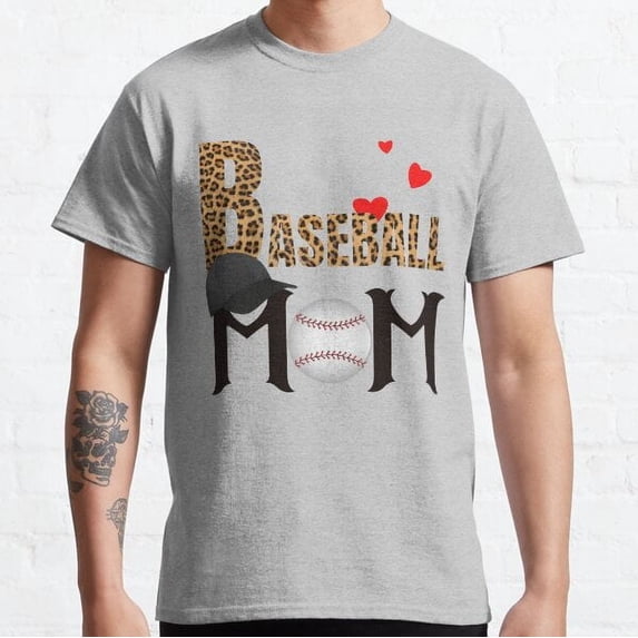 Baseball Mom Leopard Baseball Mom Classic T-shirt - Walmart.com