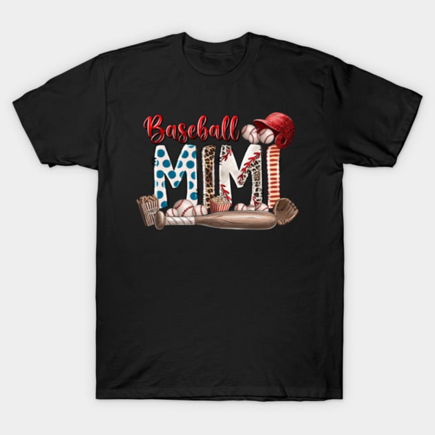 Baseball Mom Leopard Print Bat Ball Modern Trendy Sports Art Unisex T ...