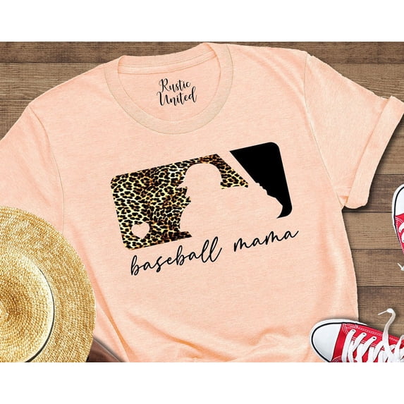 Baseball Mom Leopard Print Tee Baseball Mama Shirt Gift for Sports Mom ...