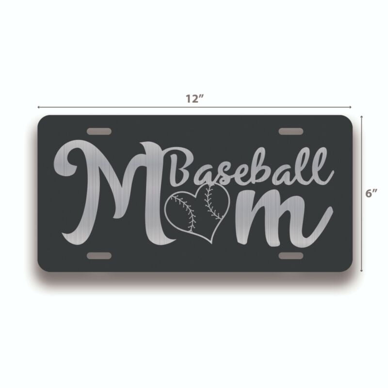 Baseball Mom License Plate Tag Vanity Novelty Etched - Aluminum ( 12 ...
