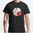 Baseball Mom Numbers Of Fielding Positions Red Heart Cool Classic T ...