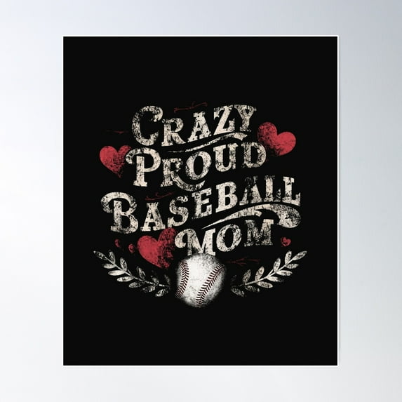Baseball Mom Poster Wall Art, Modern Wall Decor For Living Room Bedroom ...