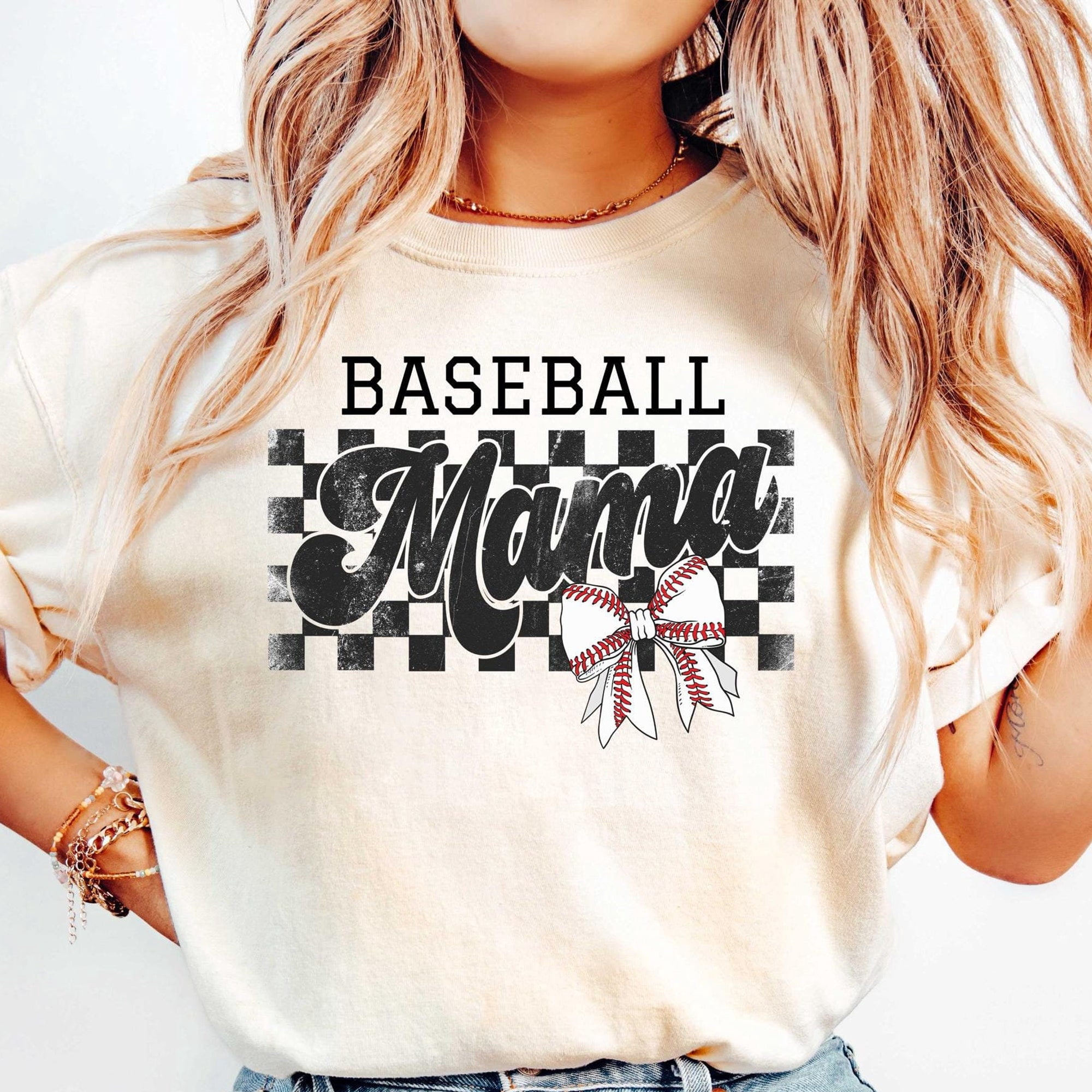 Baseball Mom Shirt Baseball Bow Tee Game Day Shirt Baseball Wife Shirt ...
