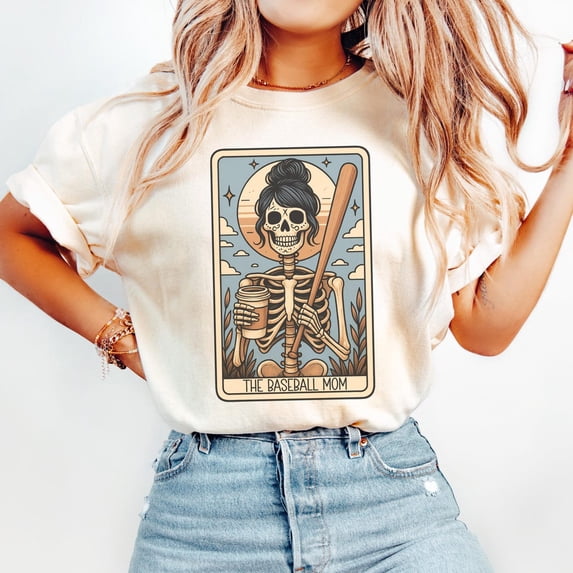 Baseball Mom Shirt, Baseball Mom Tarot Card T-Shirt, Baseball Mama Tee ...