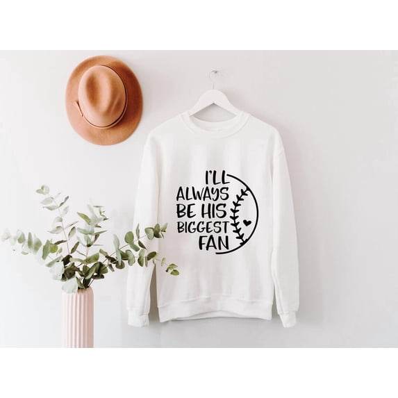 Baseball Mom Sweatshirt: Biggest Fan - Walmart.com