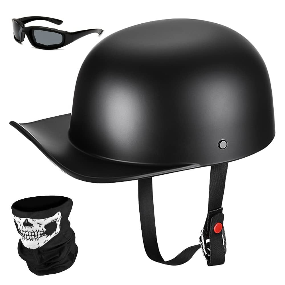 Baseball Motorcycle Helmet Half Cap for Bike Cruiser Chopper Moped ...