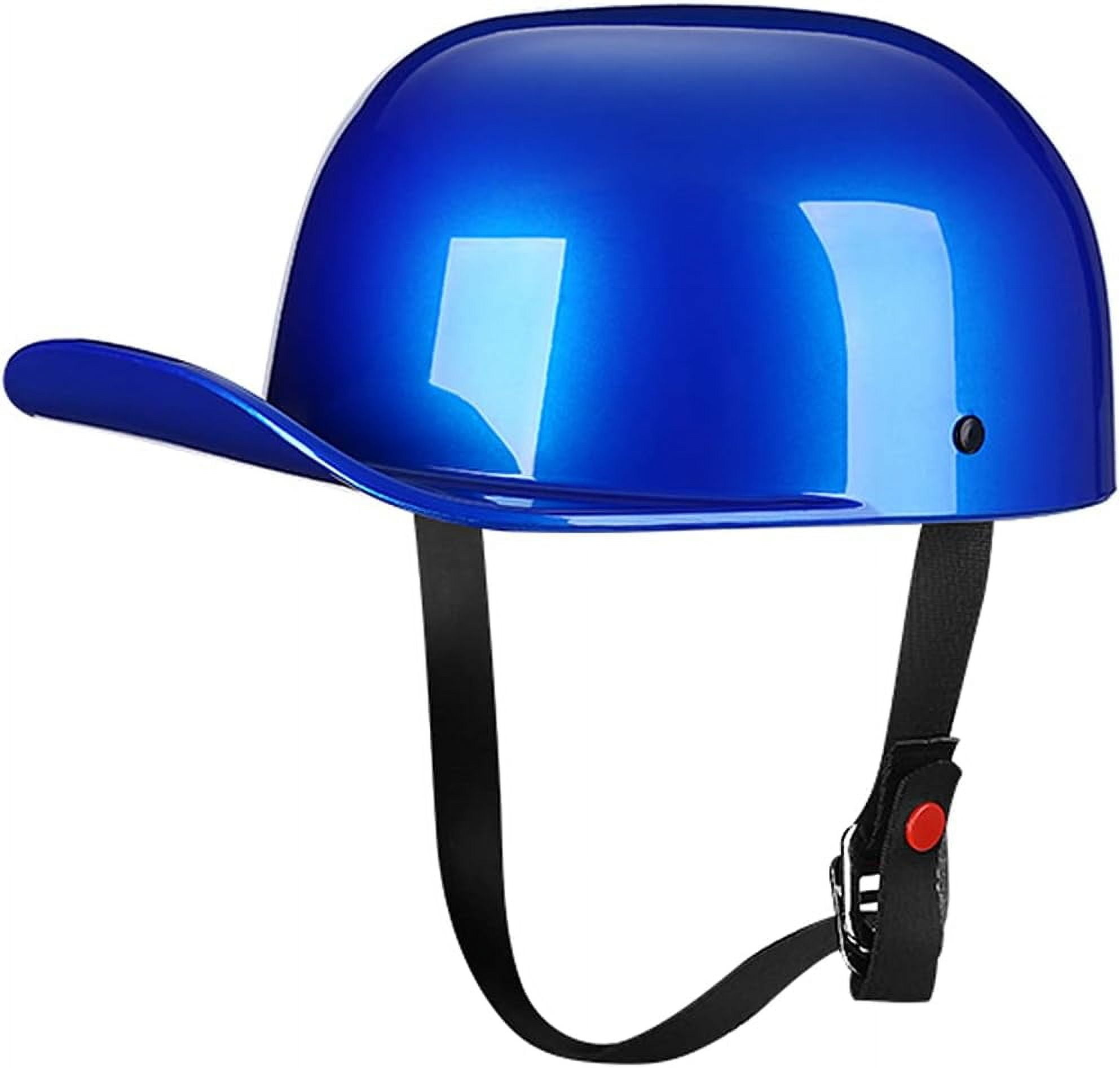 Baseball Motorcycle Helmet Half Cap for Bike Cruiser Chopper Moped Scooter- Dot Approved ...