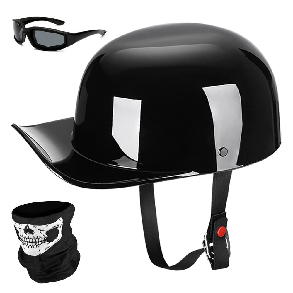 Baseball Motorcycle Helmet Half Cap for Bike Cruiser Chopper Moped ...
