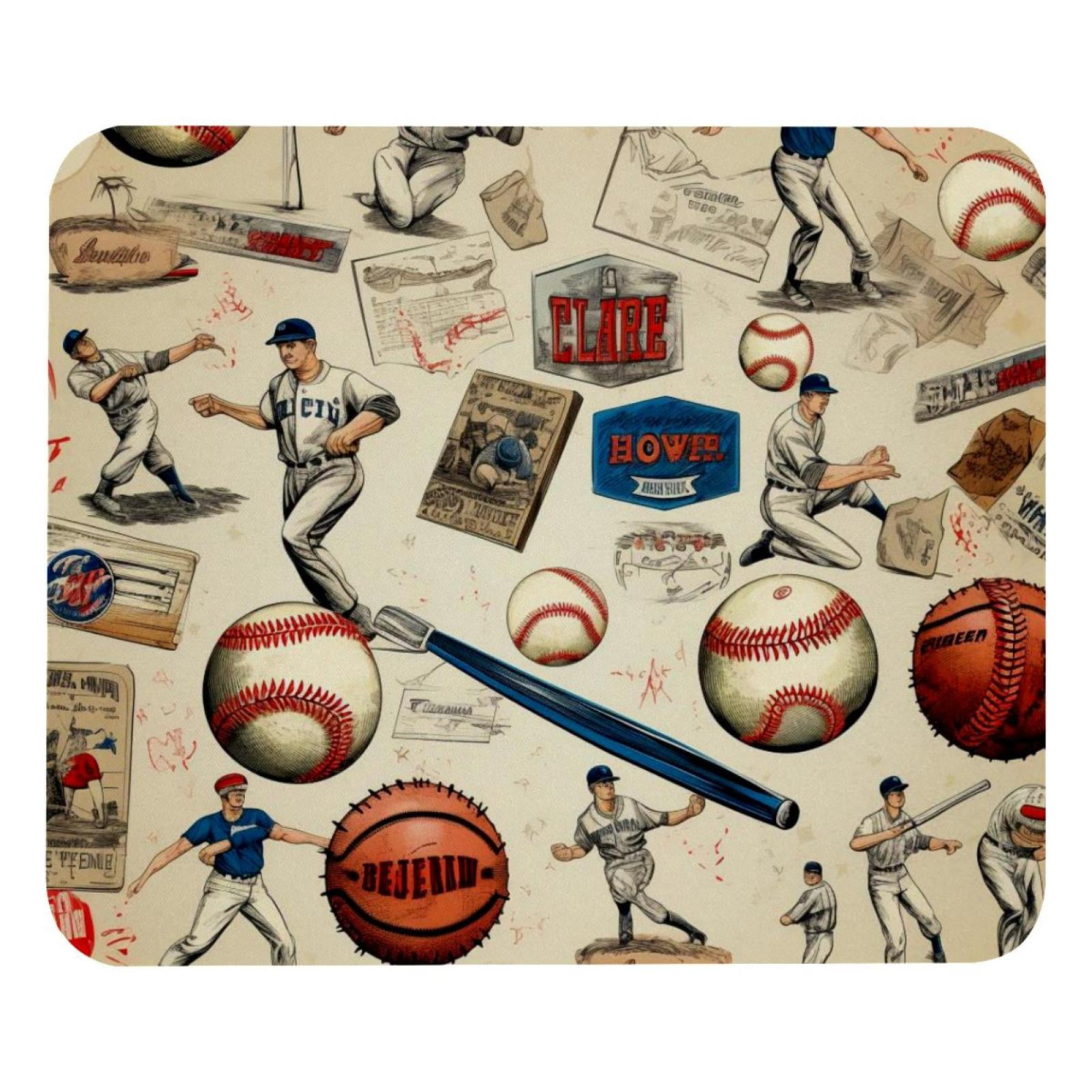 Baseball Mouse Pad, Personality Design Rubber Base for Office Decor for ...