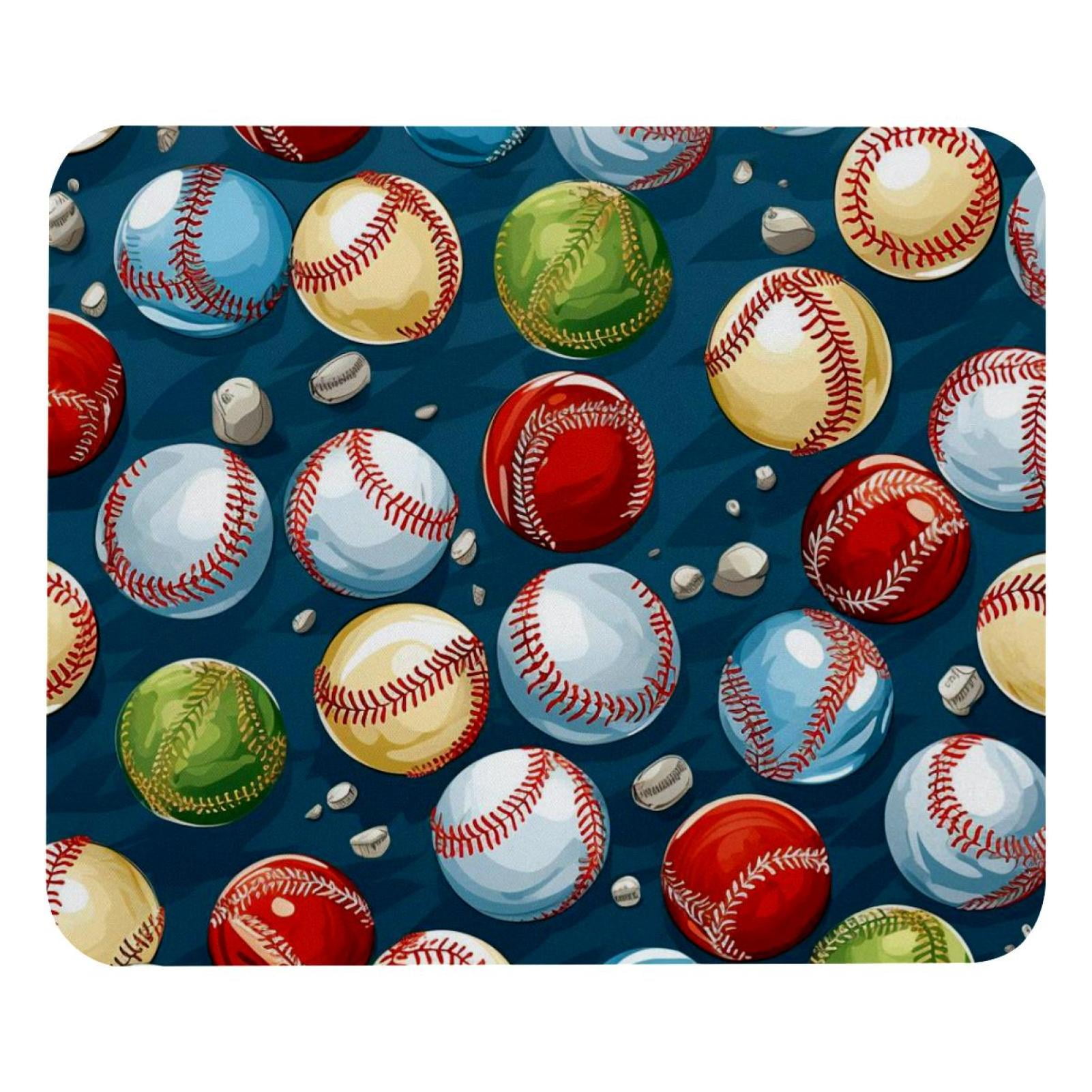Baseball Mouse Pad, Rubber Base Computer Mouse Pads for Wireless Mouse ...
