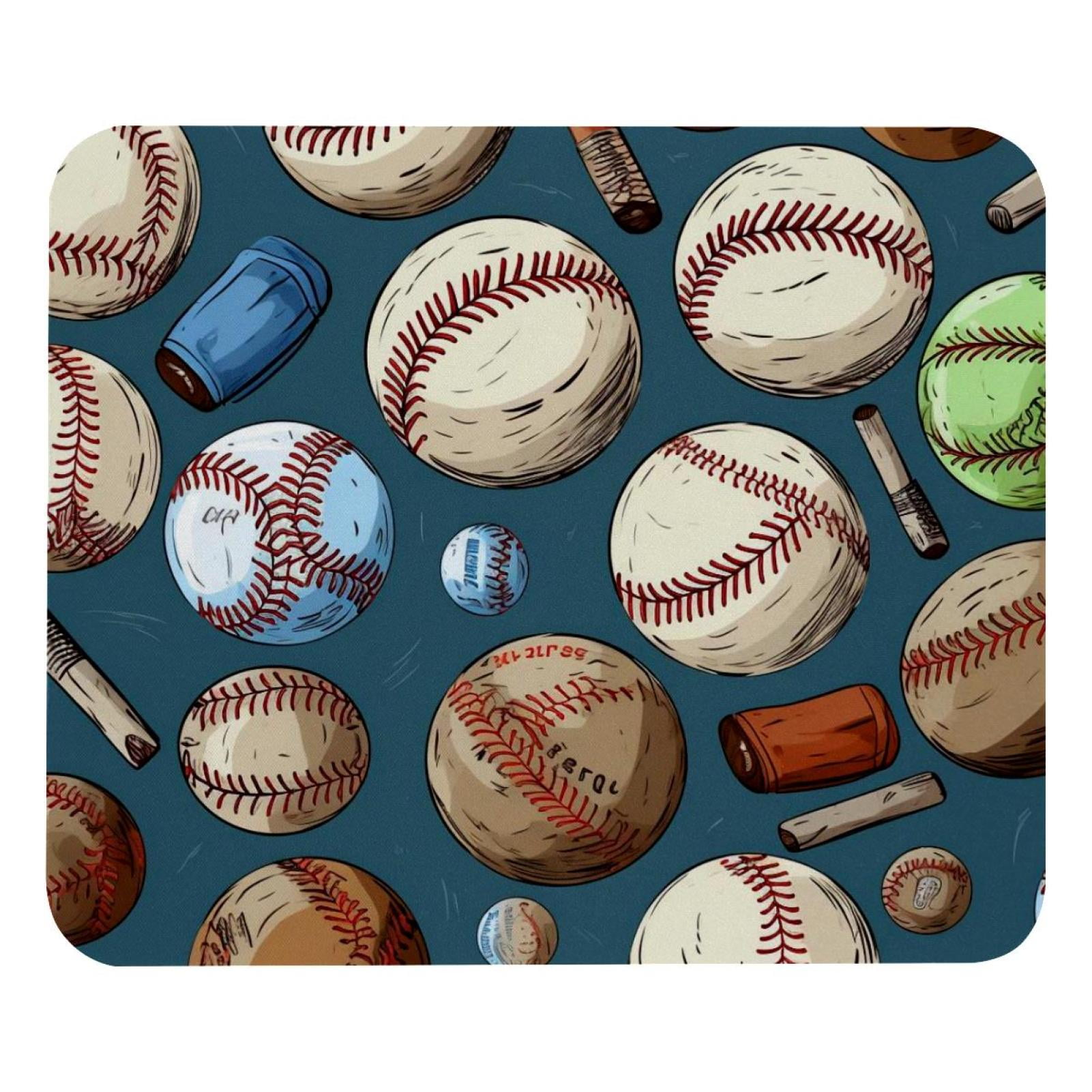 Baseball Mouse Pad for Laptop Wireless Mouse Home Office Travel ...