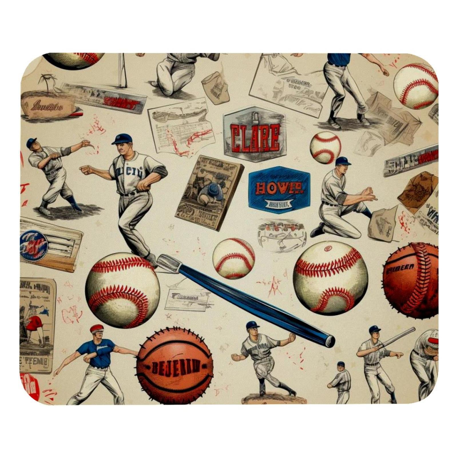 Baseball Mouse Pad for Laptop Wireless Mouse Home Office Travel ...
