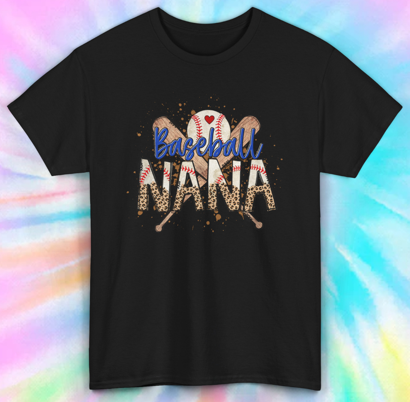 Baseball Nana | Leopard Print Graphic Sports Fan Tee | S-5XL - Walmart.com