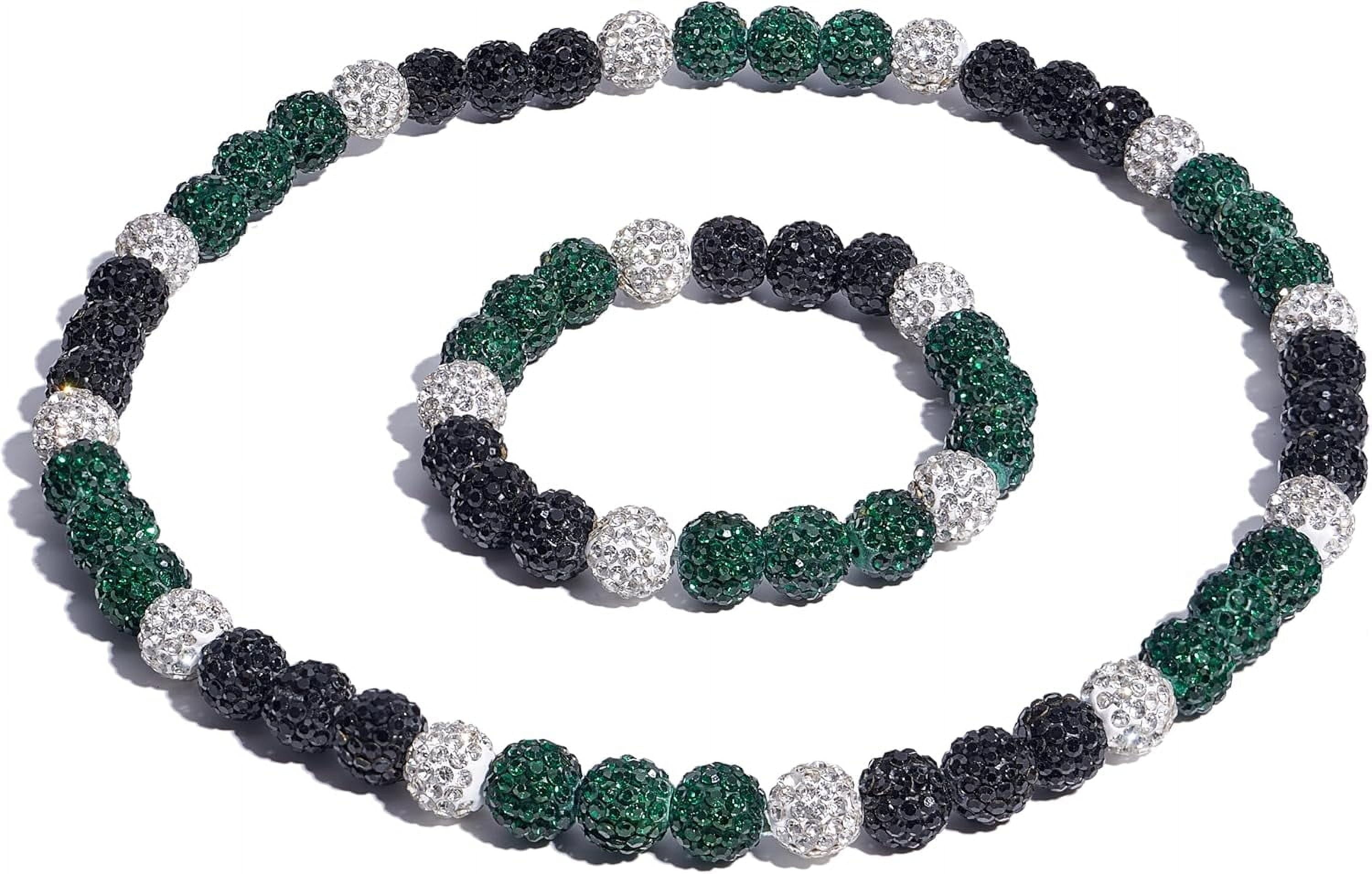 Baseball Necklace 18 Inch Baseball Chain and Bracelet Set Beaded ...