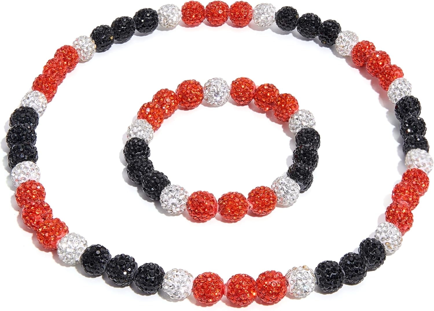 Baseball Necklace 18 Inch Baseball Chain and Bracelet Set Beaded ...