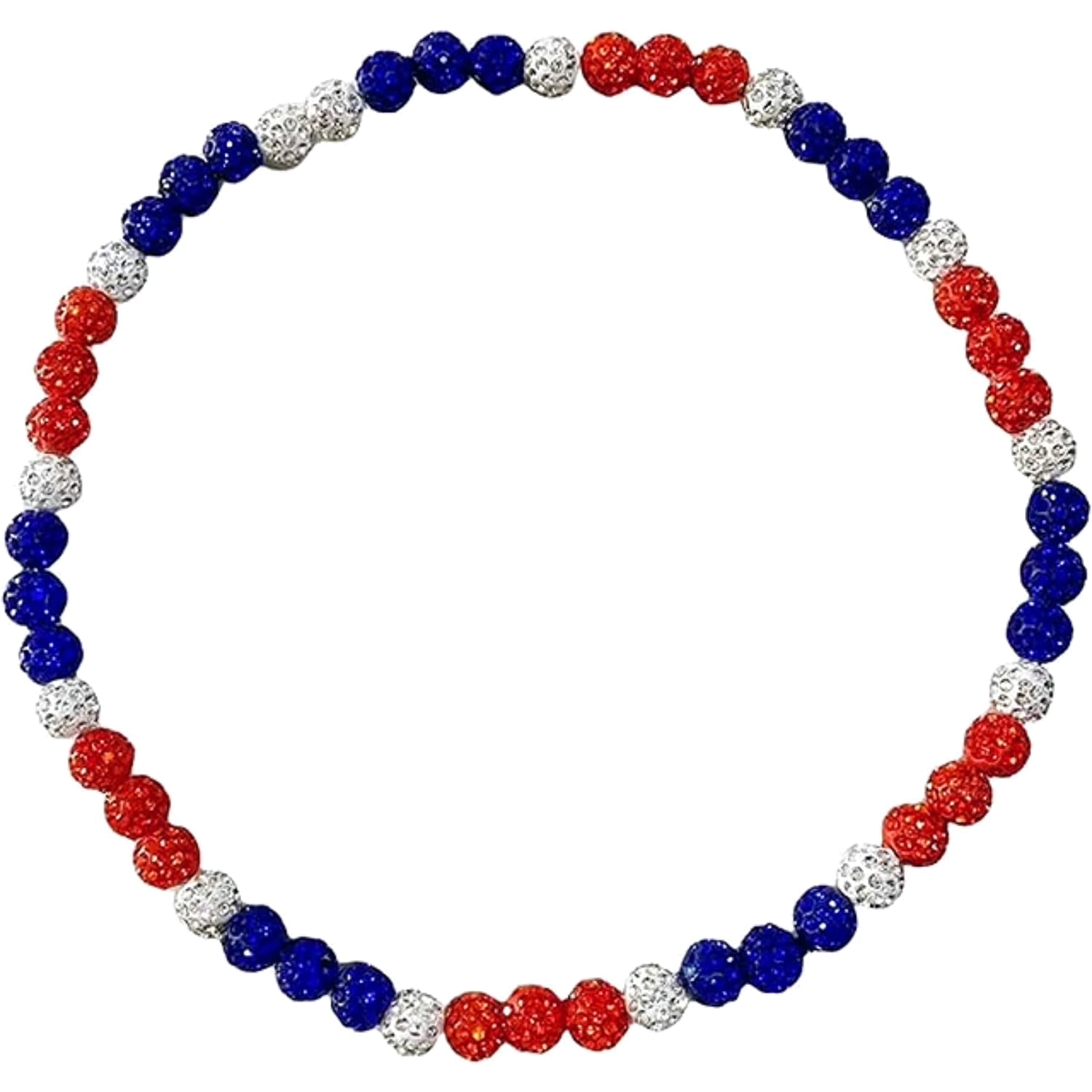 Baseball Necklace 18in Rhinestone Bling Disco Ball Necklace Bead Chain ...