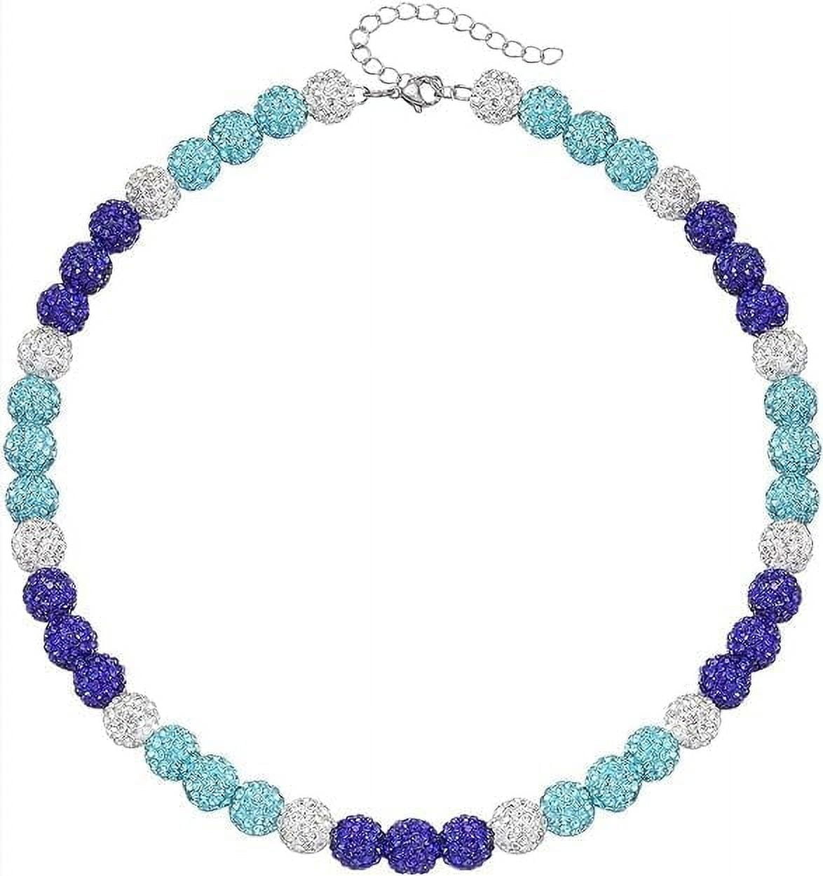 Baseball Necklace - Rhinestone Baseball Necklace - 16" / 18" Ice ...