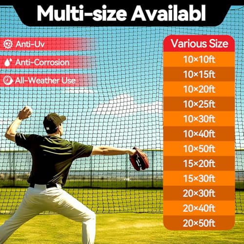 Baseball Net Baseball Softball Backstop Nets Heavy Duty Sports Netting ...