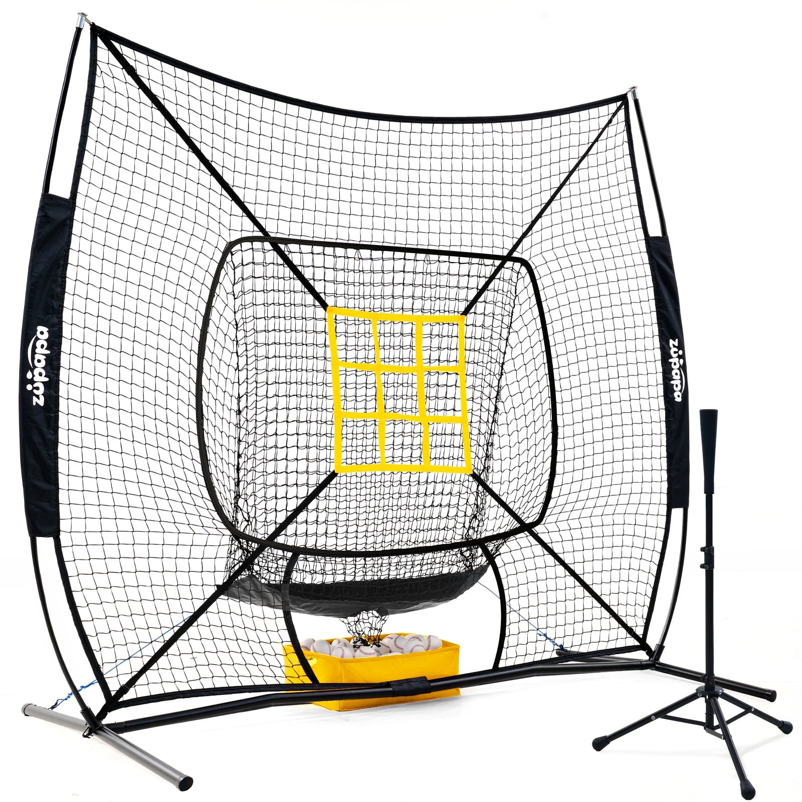 Baseball Net Ball Collection System, Softball Practice Set with ...