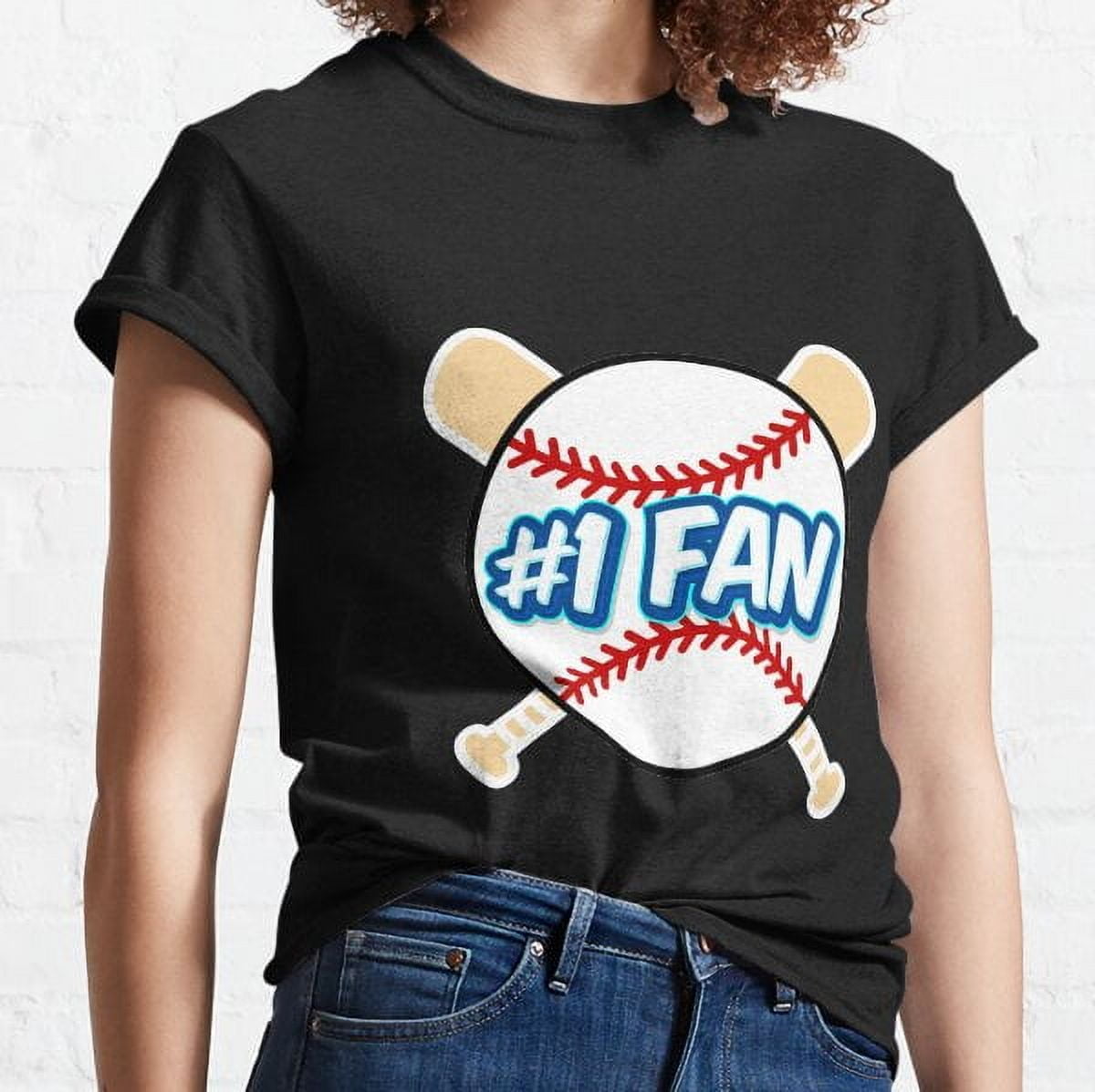 Baseball Number 1 Fan Classic T-shirt - Walmart.com