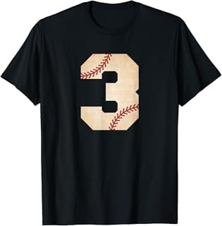 Baseball Number 3 Baseball Fan Mom T-Shirt - Walmart.com