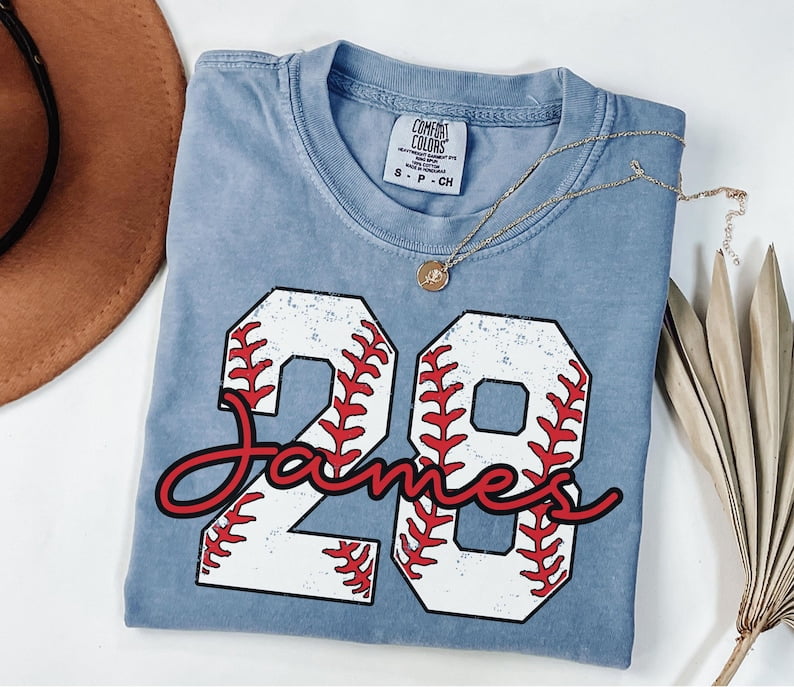 Baseball Number Shirt, Baseball Tee, Personalized Baseball Player Shirt ...