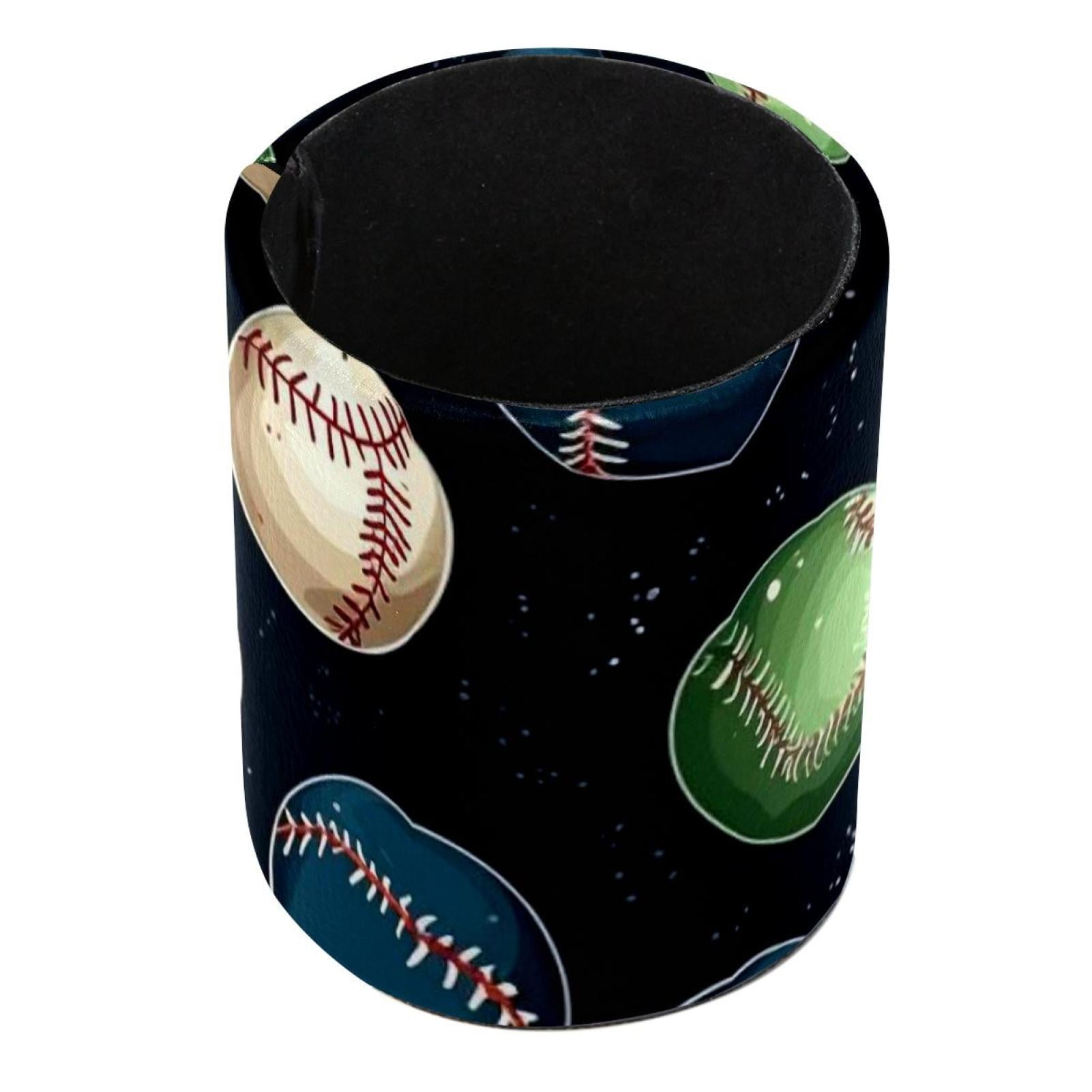 Baseball PVC Leather Brush Holder Pencil Organizer Cylinder Pen Holder ...