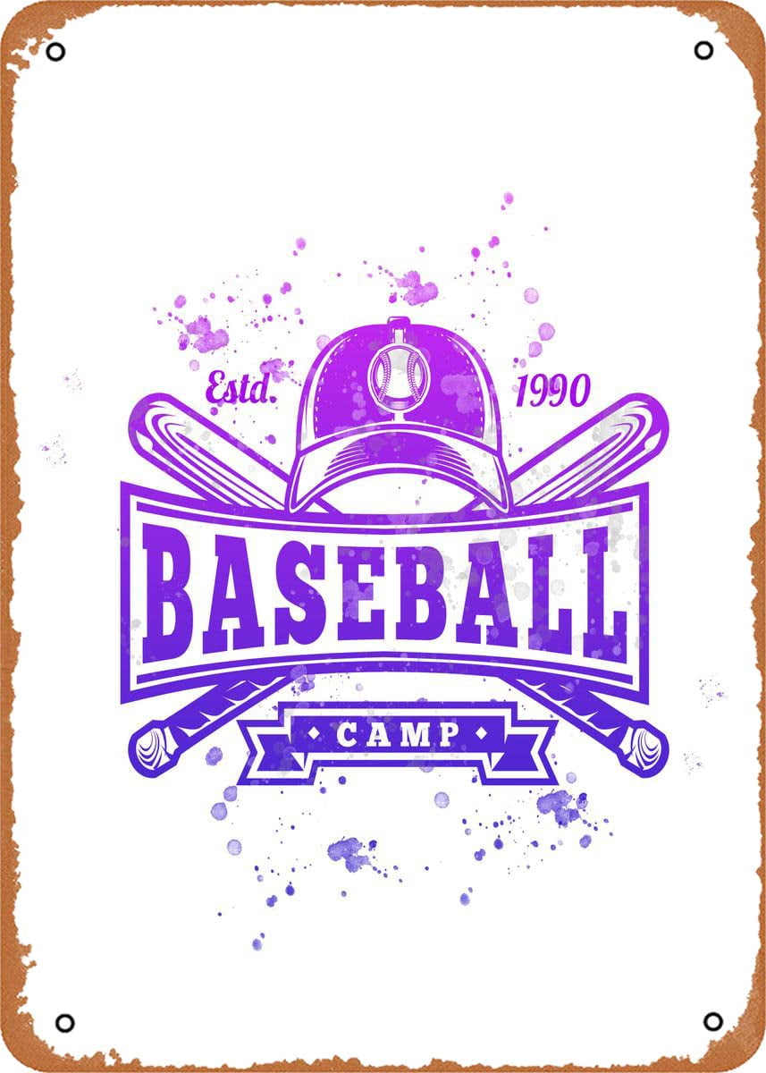 Baseball Paintings Baseball Funny Poster Retro Vintage Aluminium Metal ...