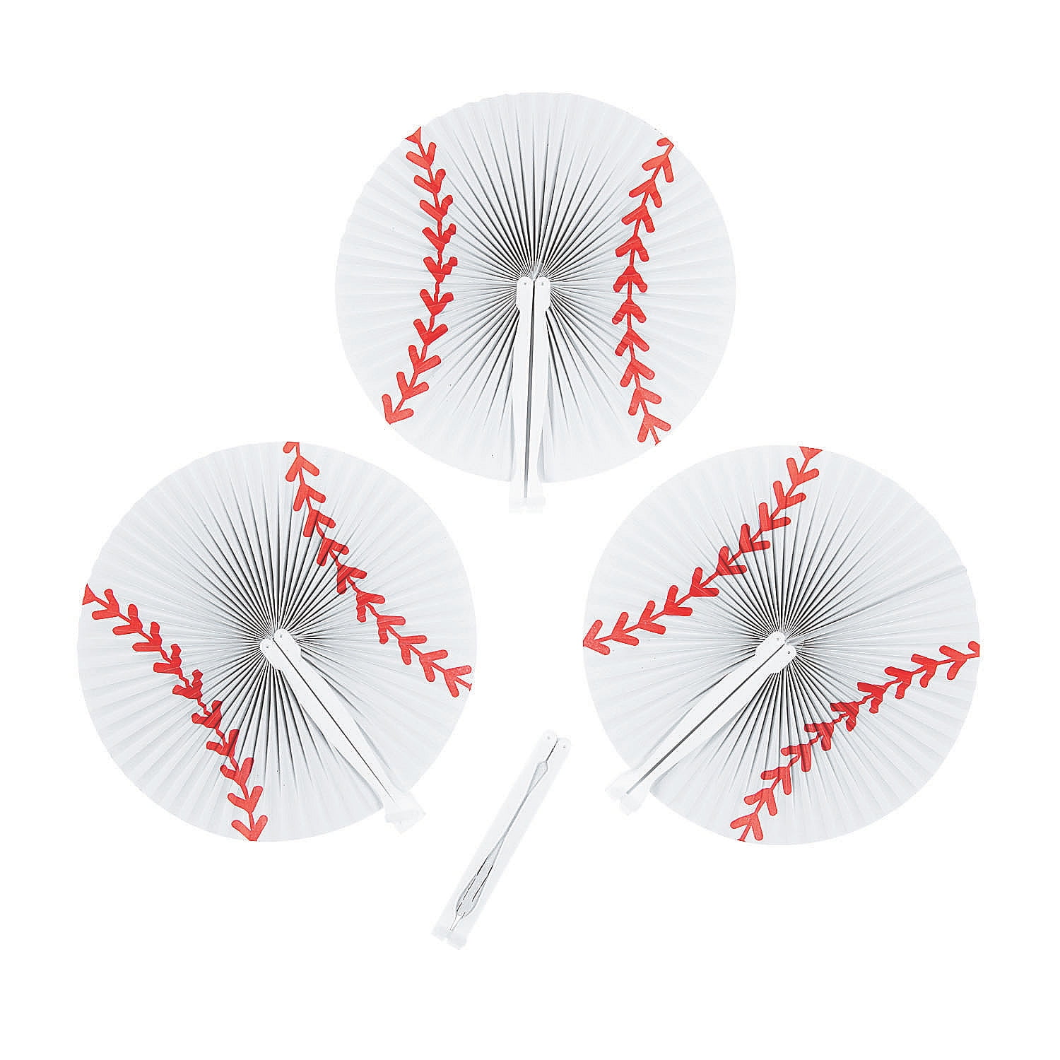 Baseball Paper Folding Fans - Party Supplies - 12 Pieces - Walmart.com