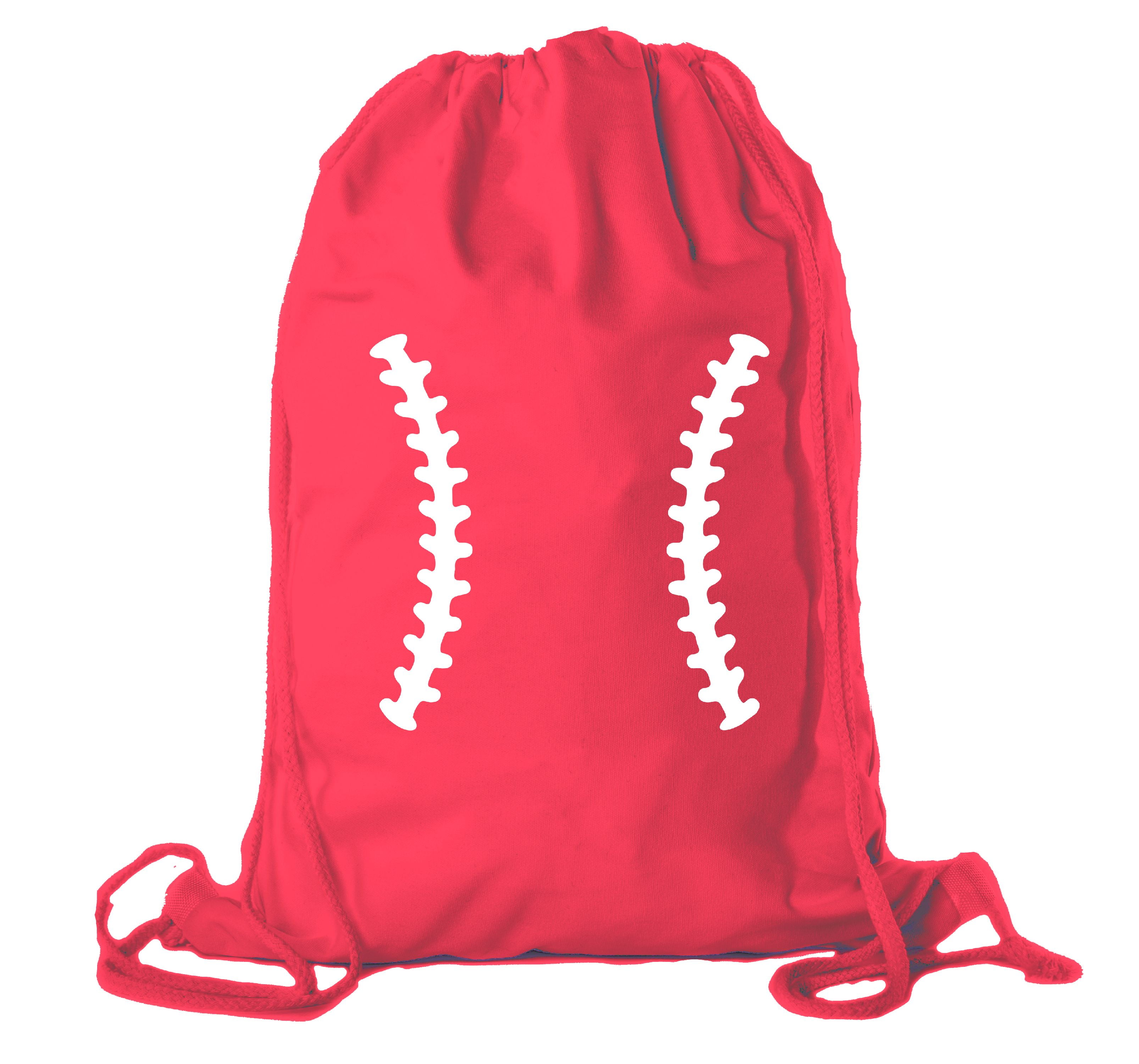 Baseball Party Bags | Baseball Cotton Drawstring Cinch Backpacks for ...